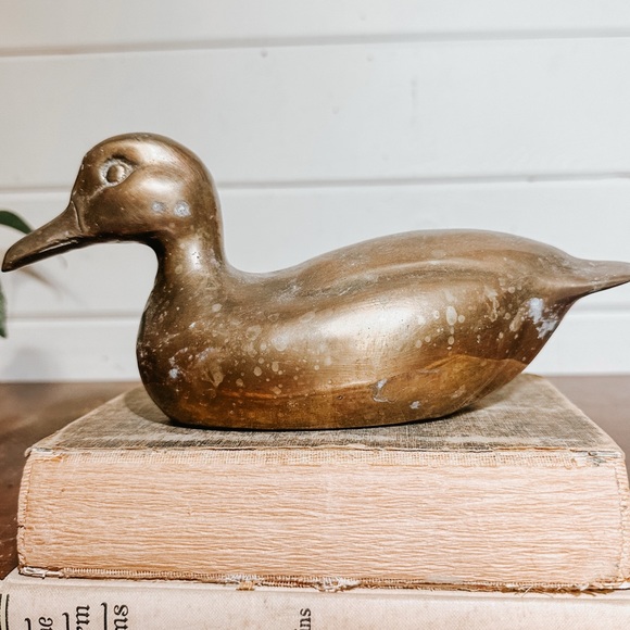 Accents | Vintage Brass Duck Large Brass Duck Figurine | Poshmark